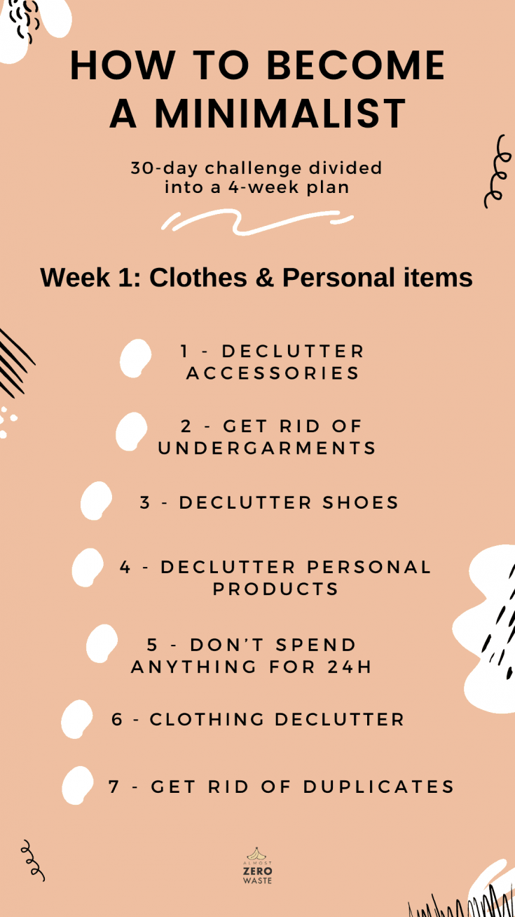 Becoming A Minimalist: 30-Day Challenge - Almost Zero Waste