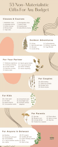 53 Non-Materialistic Gifts For Any Budget (2024) - Almost Zero Waste